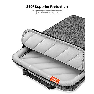 tomtoc Tablet Shoulder Bag for 12.9-inch New iPad Pro M2&M1 2022-2018 with Magic Keyboard and Smart Keyboard Folio, Surface Pro 8/X/7+/7/6/5, Spill-Water Resistant Cordura Fabric Tablet Sleeve