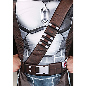 Jazwares STAR WARS Deluxe Adult Mandalorian Costume, Mens Halloween Costume - Officially Licensed 2X
