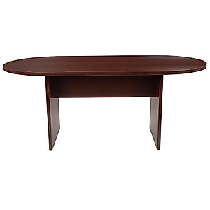 Flash Furniture Jones 6 Foot (72 inch) Oval Conference Table in Mahogany