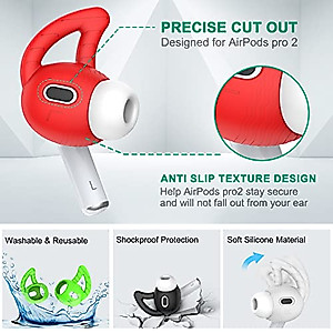 [5 Pairs] Silicone Ear Hooks for AirPods Pro 2, Ear Hook Anti Slip AirPods Pro 2 Accessories Compatible with AirPods Pro 2nd Generation (2022) - NOT Fit in Case