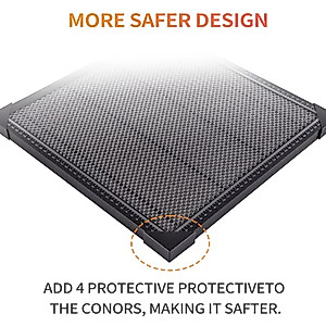 Honeycomb Laser Bed 400mm x 400mm, Laser Honeycomb Bed for Laser Cutter, Honeycomb Laser Bed Kit, Laser Engraver Honeycomb Bed with Aluminum Plate for Table-Protecting,Smooth Edge (15.7x15.7x0.86in)