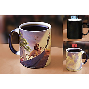 Morphing Mugs Disney - The Lion King - Presentation of Cub - Thomas Kinkade - One 11 oz Color Changing Heat Sensitive Ceramic Mug – Image Revealed When HOT Liquid Is Added!