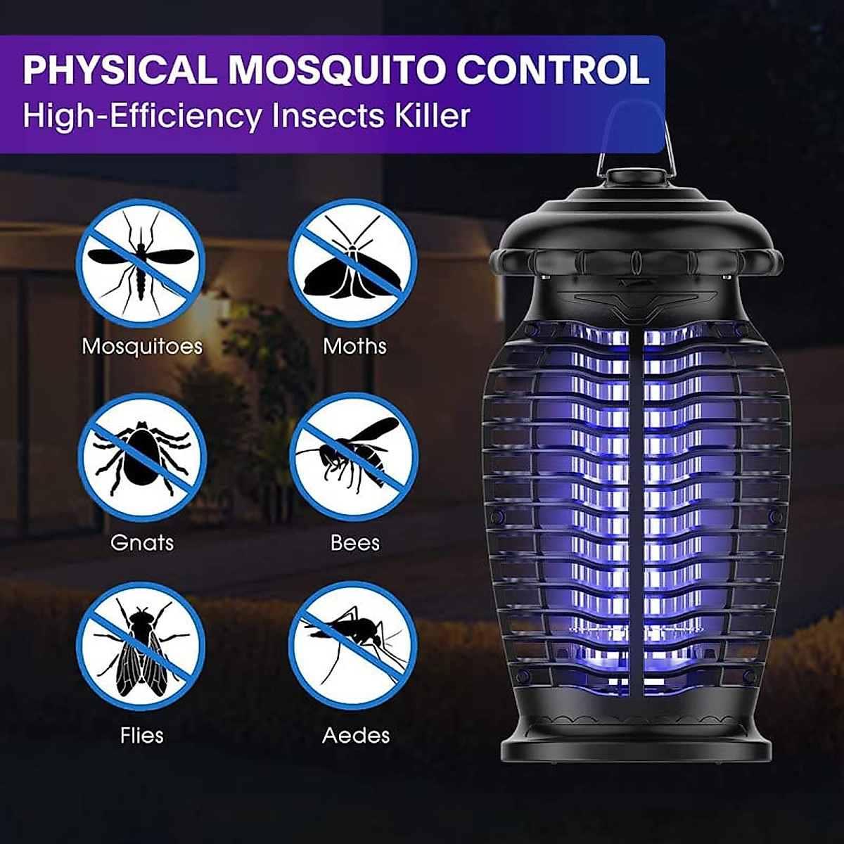 Bug Zapper Indoor/Outdoor Electronic Mosquito Zapper Fly Traps Gnat Killer Insect Fly Zappers