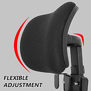 USHOBE Gaming Chair Headrest Attachment Universal Office Chair Headrest Attachment Mesh Computer Chair Head Support Cushion Height Adjustable Head Neck Pillow for Leisure Seat Recliners