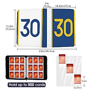 Basketball Card Binder with Sleeves 900 Pocket, #30 Basketball Card Holder for Trading Cards, Basketball Collector Album Folder Organizer 3 Ring Binder Storage Case Book for Kids Boys Gift (Blue)