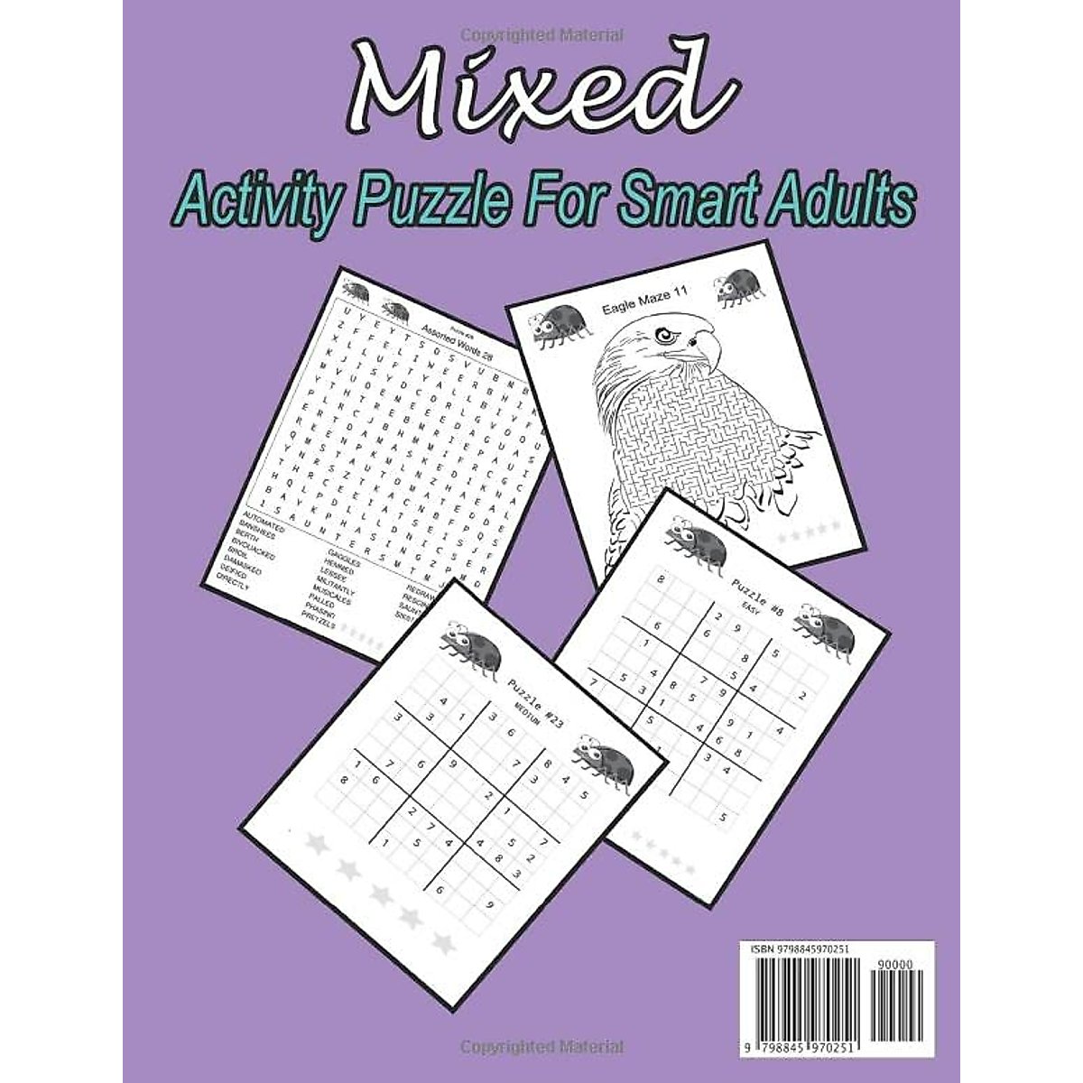 Mixed Puzzles Activity Book: Word Search Sudoku Mazes With Full Solutions. Advanced Easy To Hard Word Amusement, Conundrum, Enigma, Maze, Riddle Poser ... Woman Seniors Omnibus Toddler. Logic puzzle