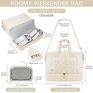 ETRONIK 30L Women's Travel Duffle Bag with 17-inch Laptop Compartment, Shoe Pocket & Toiletry Bag