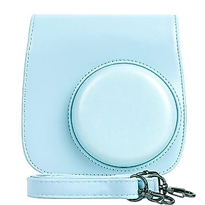 FujiFilm Instax Mini 9 Instant Camera + Fujifilm Instax Mini Film (60 Sheets) Bundle with Deals Number One Accessories Including Carrying Case, Selfie Lens, Photo Album (Ice Blue)