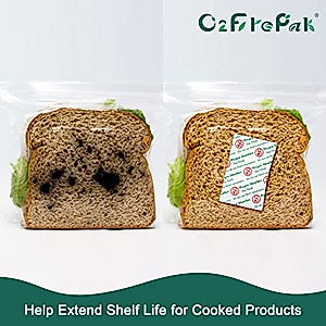 O2frepak 200CC(100-Pack) Food Grade Oxygen Absorbers Packets For Food Storage,Oxygen Absorbers Storage Packets With Oxygen Indicator In Vacuum Bag And 3 Times Oxygen Absorption Capacity