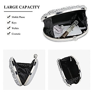 UBORSE Clutch Bag Women Shoulder Bag Small Crystal Bag Elegant Rhinestone Clutch Evening Purse for Wedding Cocktail Party