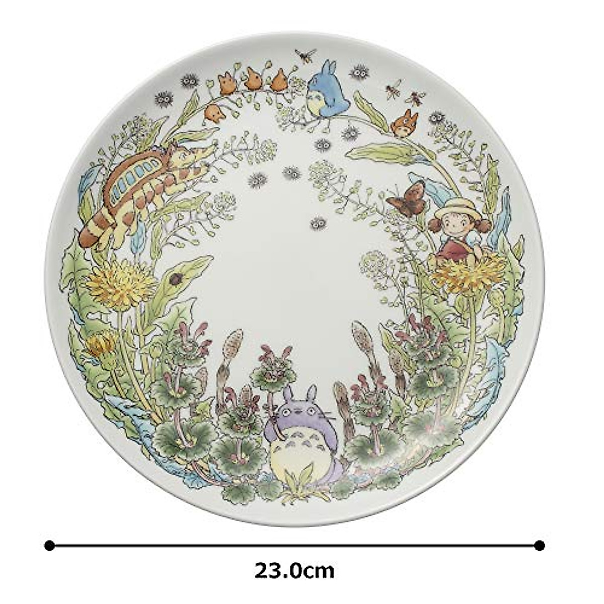 Noritake T50116A/4660-2 My Neighbor Totoro Plate, 9.1 inches (23 cm), Dandelion Version, Microwave Safe, 1 Piece, Bone China