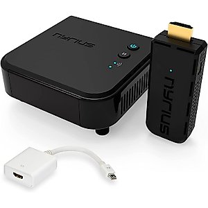 Nyrius Aries Prime Digital Wireless HDMI Transmitter & Receiver System for HD 1080p 3D Video Streaming, Laptops, PC, Cablebox, Satellite, Blu-ray, DVD, PS3 (NPCS549) & Bonus Mini Display Port