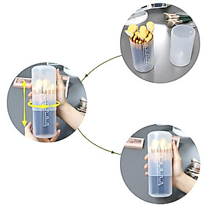 OCHEAL 2 Pack Transparent Plastic Makeup Brush Holders, Dual Use, Lightweight, Spacious