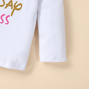 vivifayee Toddler Kids Baby Birthday Girl Outfit Ruffle Long Sleeve Mouse Ears Birthday Shirt Polka Dots Tutu Dress Cute Skirt Sets with Headband