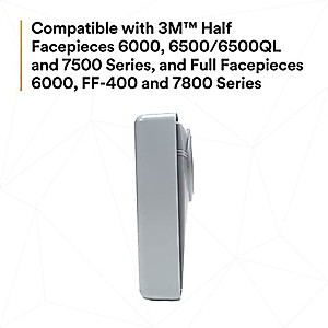 3M Personal Protective Equipment P100 Respirator Filter 7093B, 1 Pair, Helps Protect Against Oil and Non-Oil Based Particulates, Asbestos, Mold, Silica, Grinding, Sanding, Welding
