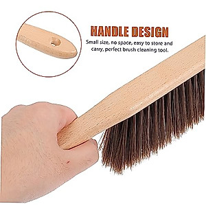 TOBBOMEY 2pcs Kitchen Carpet Cleaner Brush Carpet Brush Handheld Broom Brush for Cleaning para Limpiar Dust Collector for Home Hand Brooms Sweeper Broom Duster Cleaning Brush Wooden