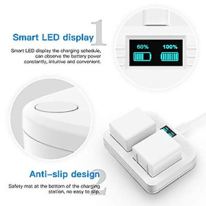 HOLACA Battery Charger Station Compatible with Arlo Ultra/Ultra 2 Arlo Pro 3 and Pro 3 Pro 4 Floodlight Camera - Dual Charging Station (2 Ports)(LED Display) - Charger for Arlo Battery Only