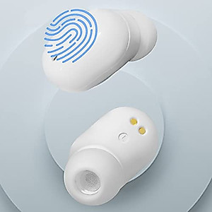 qukam Mini Wireless Earbuds for Kids,Bluetooth Headphones for Small Ears Women Man Adults,25hrs Playtime Built in Mic Earphones Premium Deep Bass in Ear Headset for School Sport Gym