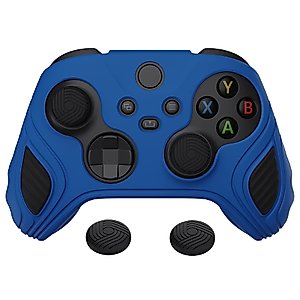 PlayVital Scorpion Edition Anti-Slip Silicone Case Cover for Xbox Series X/S Controller, Soft Rubber Case for Xbox Core Wireless Controller with Thumb Grip Caps - Black
