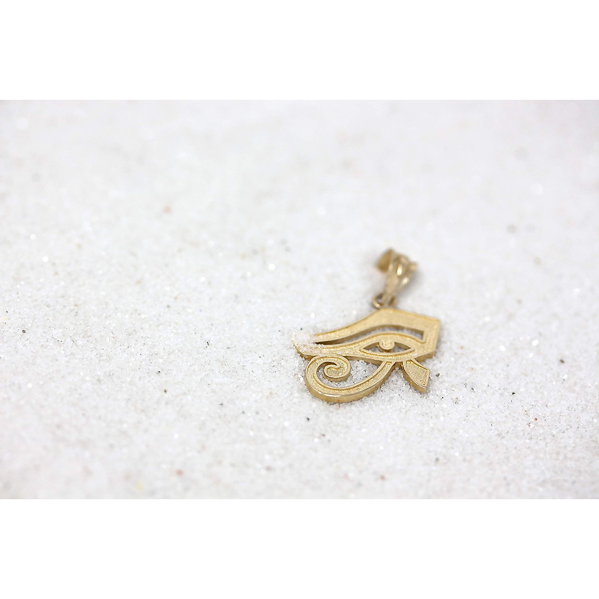 10k Yellow Gold Egyptian Eye of Horus Charm Pendant