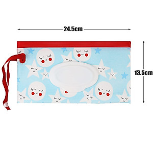 Sc0nni 5 Pack Baby Wipes Container, Reusable Portable Wet Wipe Pouch,Wipe Dispenser Container,Baby Travel Wet Wipe Holder