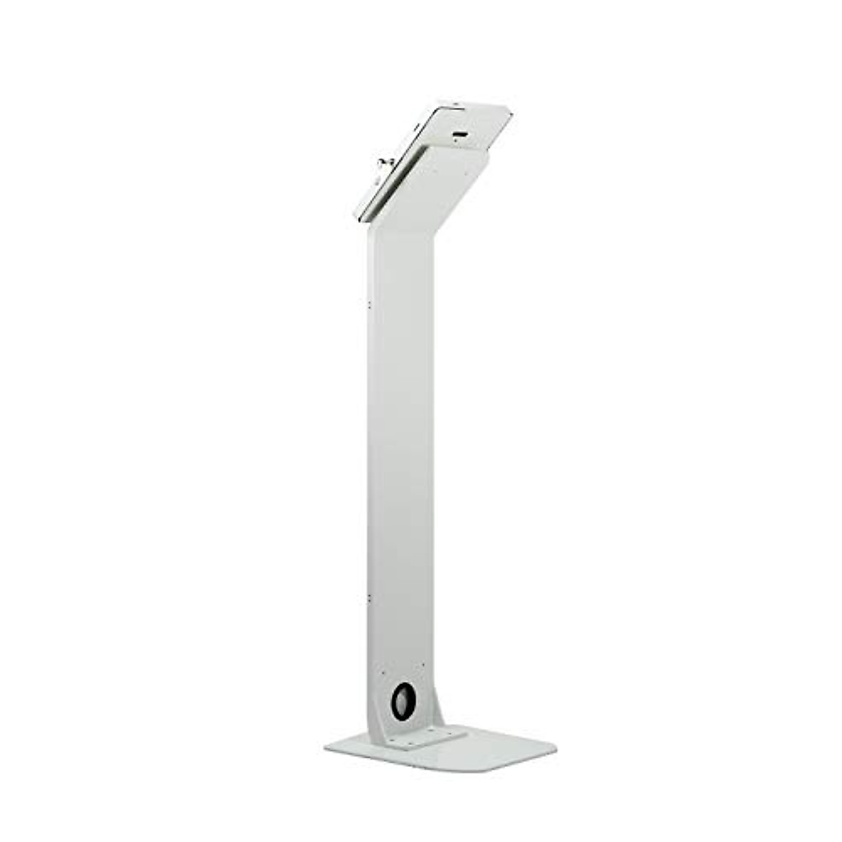 Locking Floor Stand - CTA Premium Large Locking Floor Stand Kiosk with Steel Body and Heavy-Duty Locking Enclosure with Keys for iPad Pro 12.9", Surface Pro 3, 4, 5, 6, 7, 8, X (PAD-PLSW) - White
