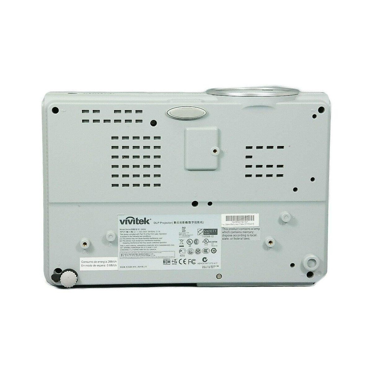 ViviTek D859 DLP Projector 3600 ANSI 3000:1 Contrast HD HDMI 1080i 3D-Ready (Renewed)