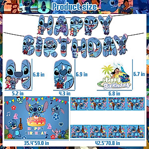 Cartoon Birthday Party Decorations Include Birthday Banner, Balloons, Backdrop, Cupcake Toppers, Hanging Swirls, Tablecloth, Cartoon Birthday Party Supplies
