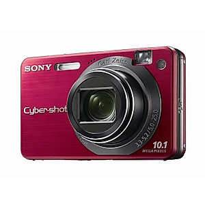 Sony Cybershot DSCW170/R 10.1MP Digital Camera with 5x Optical Zoom with Super Steady Shot (Red)