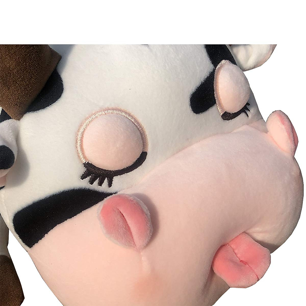 FEEZUSH Cow Plush Pillow, Adorable Cow Stuffed Animal, Stuffed Cow Animals Hugging Pillow for Kids Boys Girls Birthday Xmas Valentine Gift (19.6 inch)