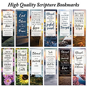 JBH Creations Blessings from Scripture Bible Verse Bookmarks - Pack of 48