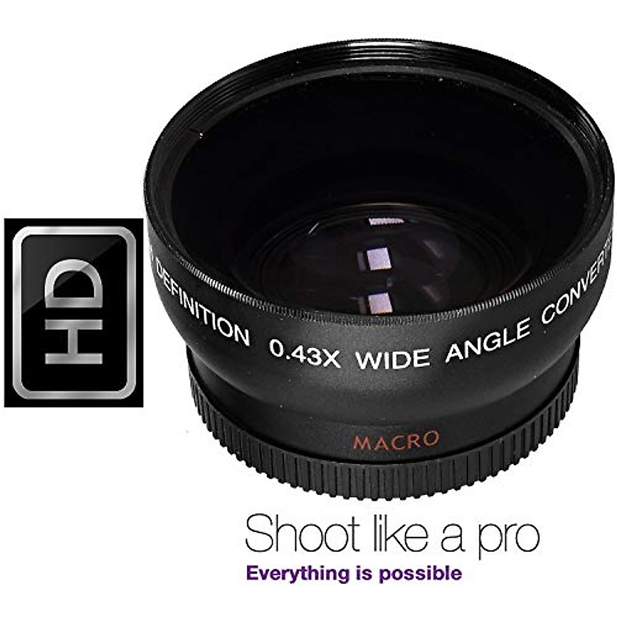 HD Wide Angle with Macro Lens for PANASONIC DMC-G5KK DMC-G5 (52mm Compatible)
