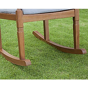 northbeam Nantucket, Natural Colour Stain with Grey Rocking Chair with Cushion