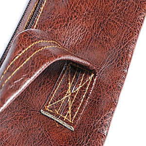 UNISTRENGH Traditonal Longbow Case Recurve Bow Bag PU Leather Brown One-piece Bow Cases (47.2inch(120cm))