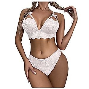18 Pajamas Satin Lace Chemise Nightwear Luxury Pyjamas Girls Nightwear Lace Lengerie Nightwear White