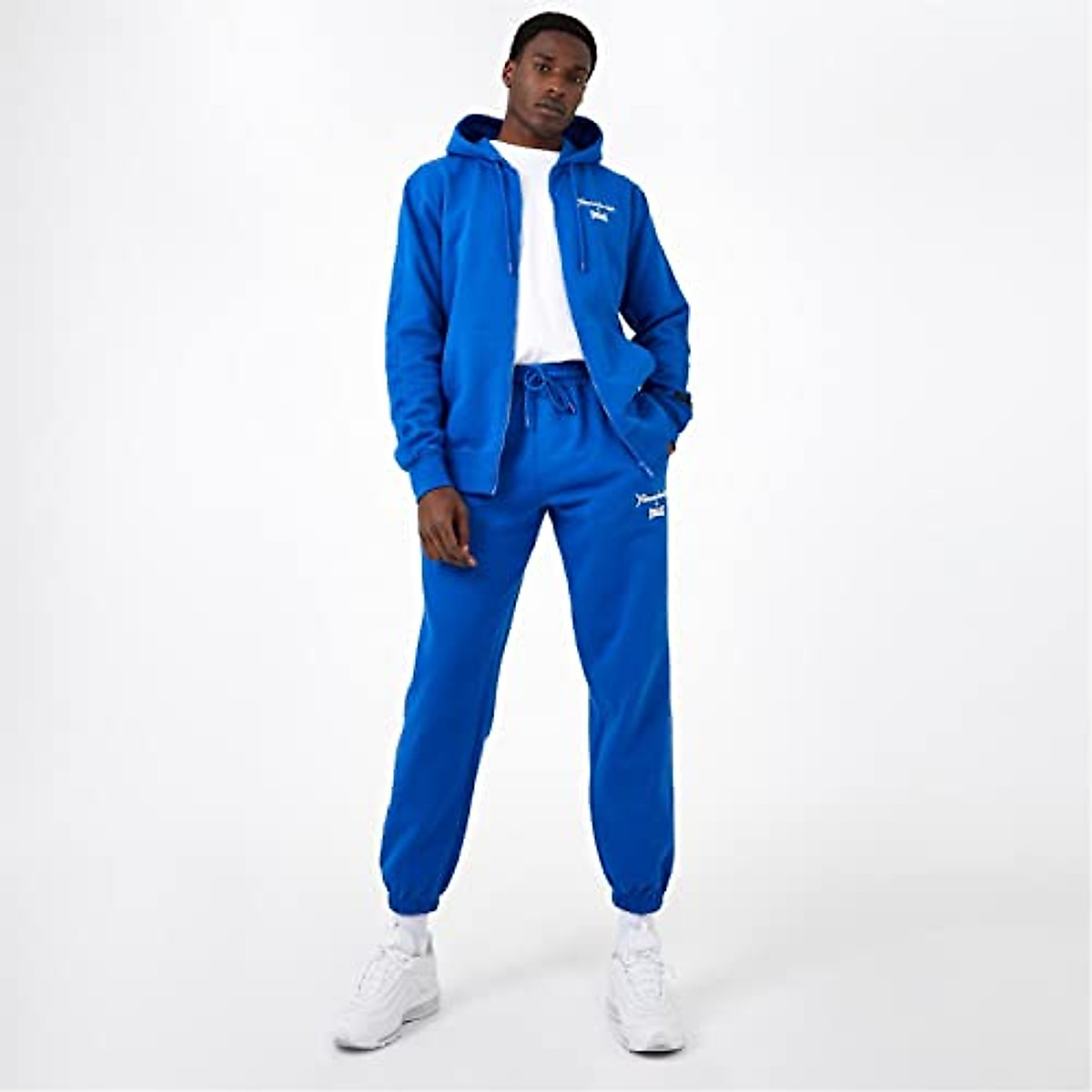 Everlast Mens x Yiannimize Zip Taped Hoodie Long Sleeve Blue 2X-Large