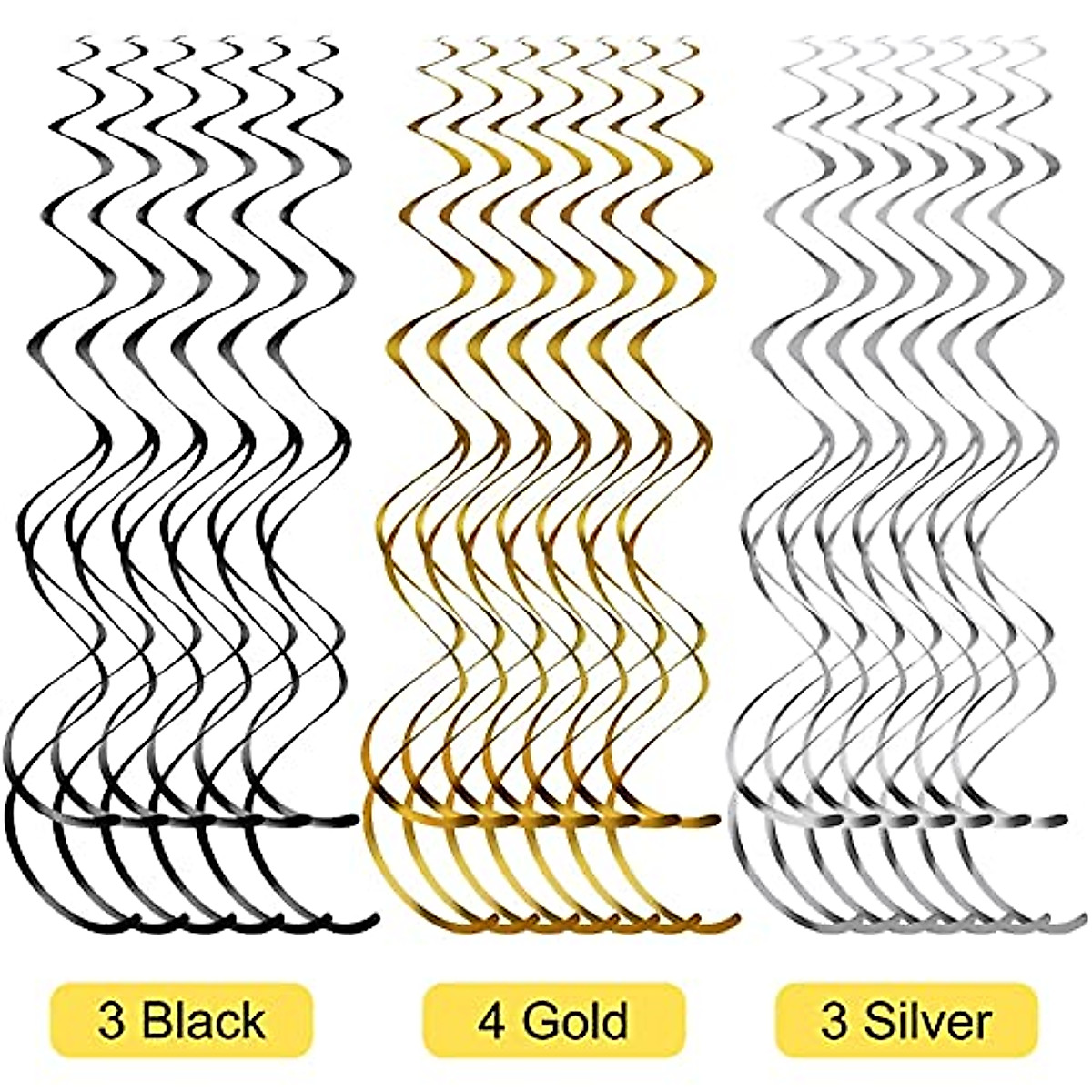 30 Pieces 90th Birthday Party Decorations, 90th Birthday Party Decorative Cards and Hanging Swirls Ceiling Decorations Shiny Celebration Hanging Swirls Decorations for 90th Birthday Party Supplies