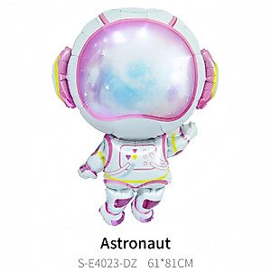 13Pcs Astronaut Balloons for Girls/Girl Astronaut Space Party Decor/Purple Outer Space Astronaut 4D Planet Balloons for Girl/Galaxy Planet Balloons/Space Travel Theme Birthday/UFO Baby Shower