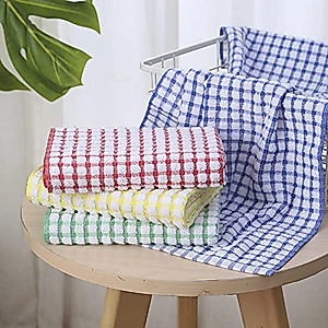 Oeleky Dish Towels for Kitchen 15x26 Inches, Pack of 8 Cotton Kitchen Towels for Drying Dishes, Absorbent Bar Mop Towels (Multi, 15x26 inches)