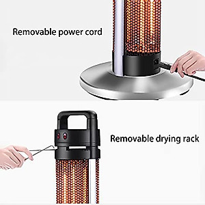 DYCLE Patio Infrared Heater, Outdoor Garden Electric Heater, Carbon Fiber Heater Element, 2 Heating Levels， IP44 Waterproof， Portable Desktop Heater 1900W