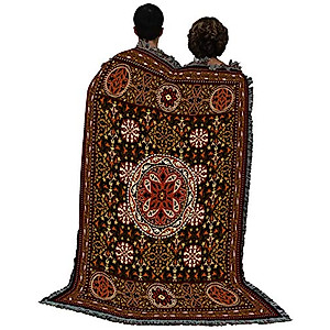 Pure Country Weavers Gothic Medallion Blanket - Patterns Gift Tapestry Throw Woven from Cotton - Made in The USA (72x54)