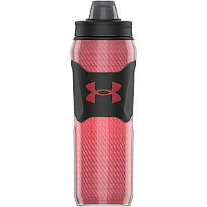 Under Armour UA 28oz Insulated Playmaker Squeeze Red Dash OSFA