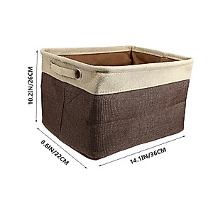 NOLITOY 3 Pcs Pet Toy Basket Clothes Storage Organizer Clothes Container Small Storage Baskets Shelf Organizer Collapsible Laundry Basket Sundry Storage Rack Oxford Cloth Office Car