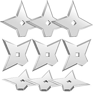 Weewooday 10 Pieces Ninja Magnets Cool Fridge Throwing Star Decorative Funny Magnets Refrigerator Magnets Office Whiteboard Magnets for Home Office