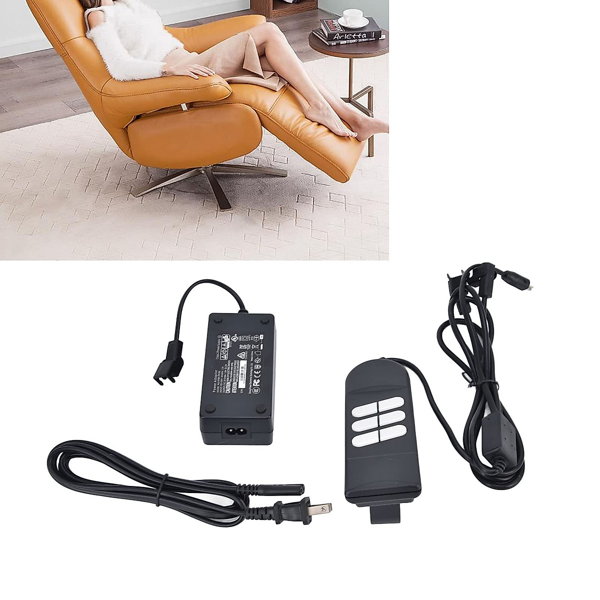 CHICIRIS Lift Sofa Controller, Recliner Chair Remote Control, Electric Chair Remote Control 6 Button 1 to 2 Electric Lift Sofa Recliner Controller US Plug