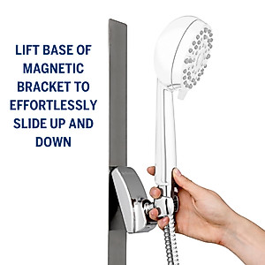 Waterpik Magnetic Slide Strip Accessory Kit, Chrome - For Handheld Shower Heads (not included) - Height Adjustable