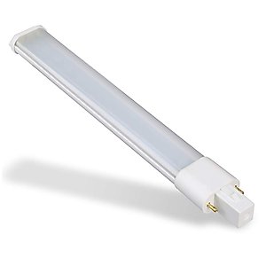 E-Simpo 2pcs G23 7W 7.1" LED Bulb PLS-13W Replacement G23d 2P Cold White 6000K LED PL Retrofit Horizontal Recessed Down Light Plug Play for INDUCTANCE/Magnetic Ballast (Cold White, 7inch/180mm 7W)