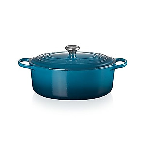 Le Creuset Enameled Cast Iron Signature Oval Dutch Oven, 6.75 qt., Deep Teal