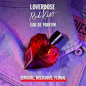 Diesel Loverdose Red Kiss Eau de Parfum Spray Perfume for Women, 1.7 Fl. Oz.