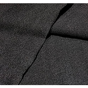 Fabric by The Yard 1 * 1 Heavy Rib 4 Ways Stretch Knit Fabric Cotton Spandex Ribbing Fabric Good for Cuff Neck Hoody Bottom Legging Waist Band 1 Yard Black